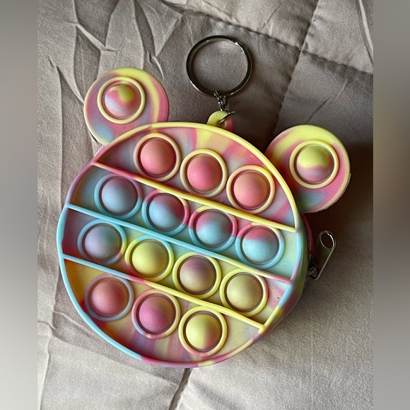 Toys | Colorful Pastel Pop It Keychain Coin Purse 3 | Poshmark